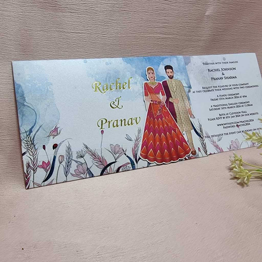 Interactive Sliding Bride and Groom Wedding Invitation - Fusion of ...